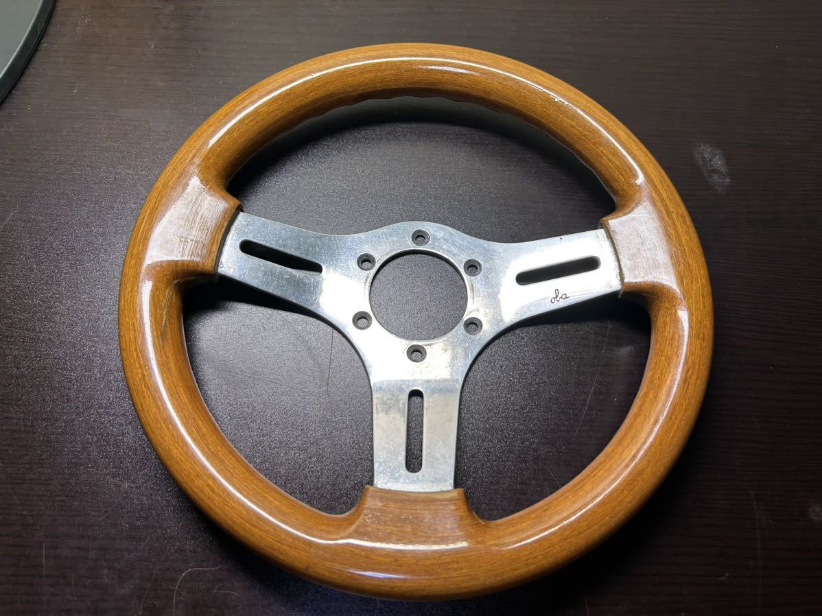 Yahoo!オークション - OBA 30パイ ウッドステアリング オバハン 当時物...