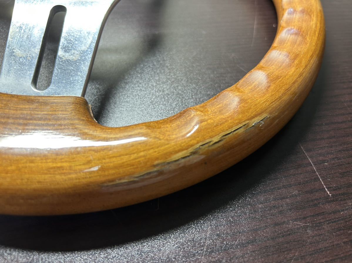 Yahoo!オークション - OBA 30パイ ウッドステアリング オバハン 当時物...