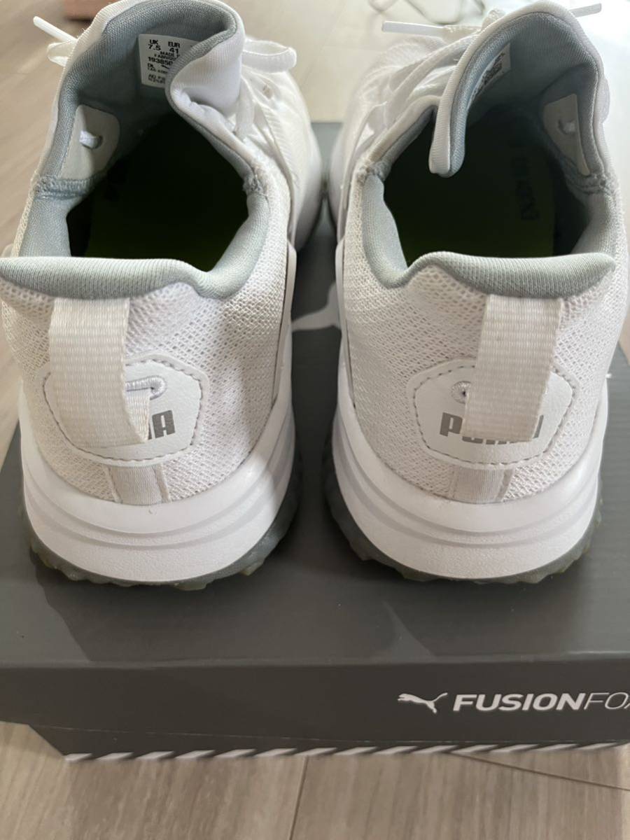 代購代標第一品牌－樂淘letao－プーマ フュージョン EVO ゴルフシューズ スパイクレス ホワイト 26.5cm