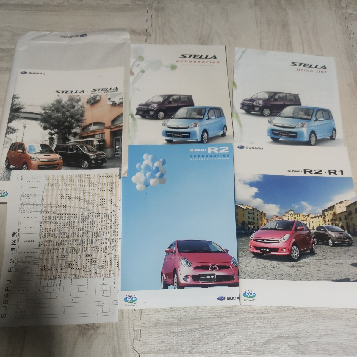Yahoo!オークション - SUBARU R2 R1 STELLA カタログ リーフレット パ...