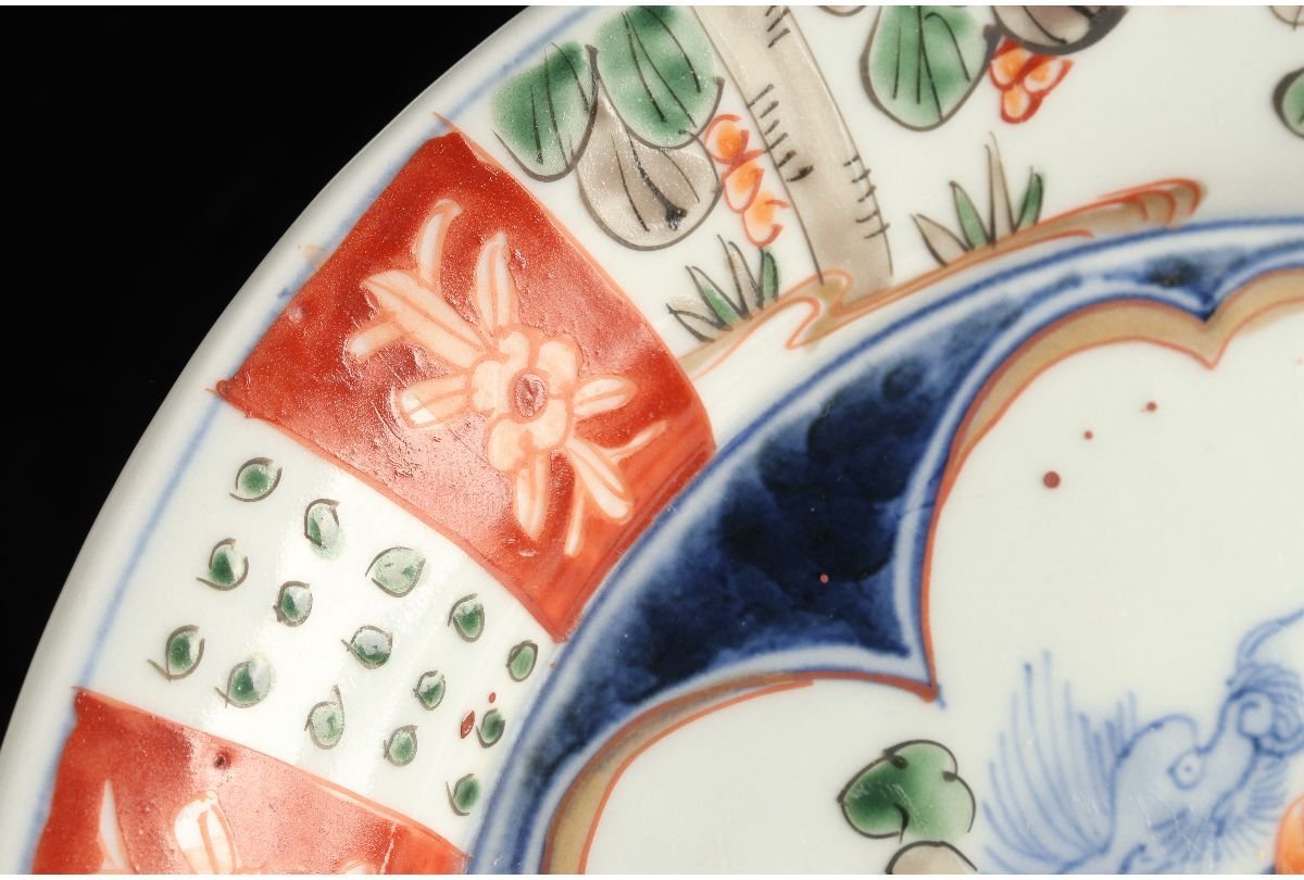 代購代標第一品牌－樂淘letao－[URA]伊万里染付色絵麒麟図七寸皿10客/4-7-52 (検索)骨董/中皿/小皿/膾皿/銘々皿/向付/伊万里焼/有田焼