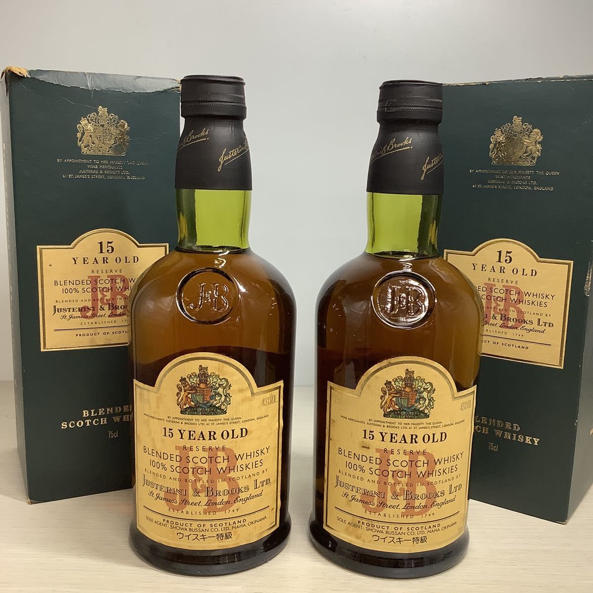 Yahoo!オークション - 7KO93《未開封未開栓 JUSTERINI & BROOKS J&B 15...