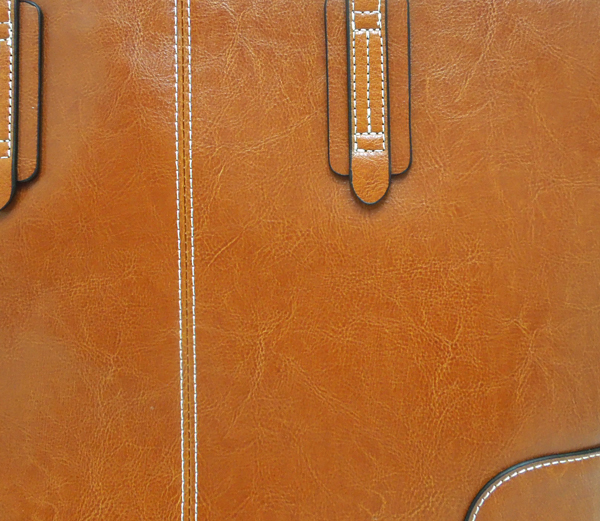 Yahoo!オークション - 本牛革 オールレザートートバッグ ブラウン 底鋲...