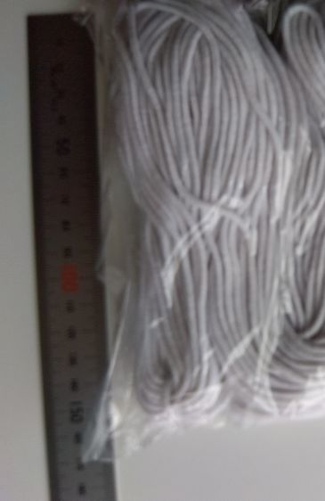 Yahoo!オークション - 手芸用品ト74 3mm 30m 白色マスク用ゴムソフ...