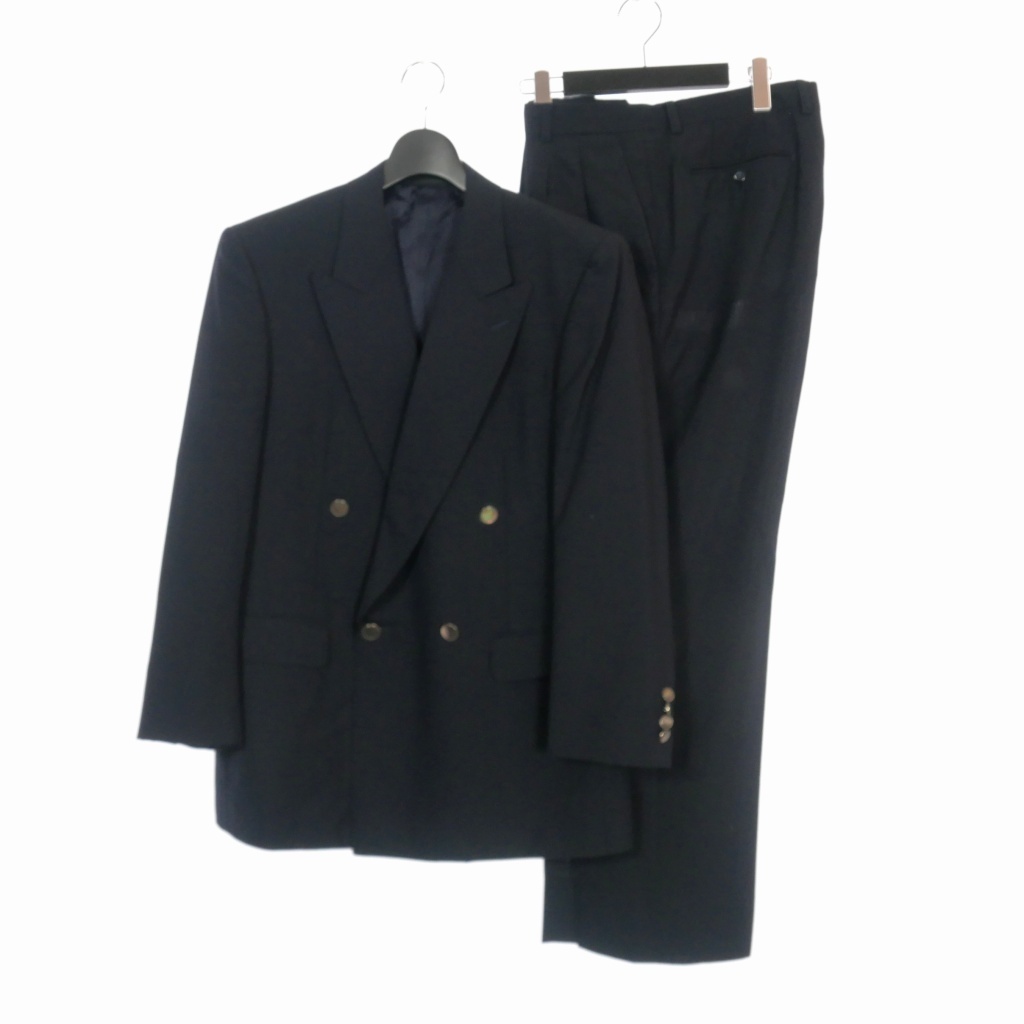 ランバン Lanvin スーツ フォーマル ダブル テーラードジャケット 2b ネイビー 紺 メンズ 中古 のヤフオク落札情報