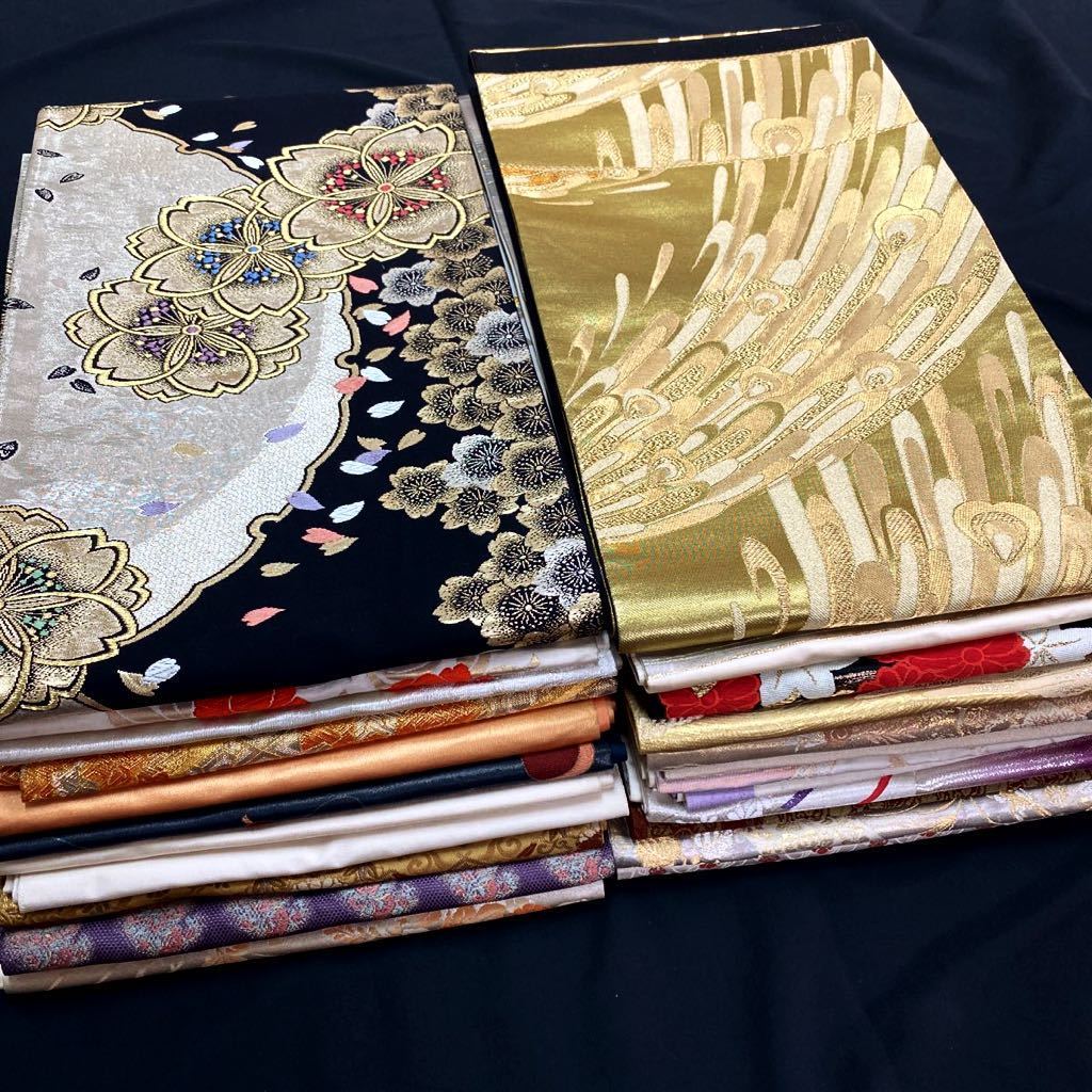 Yahoo!オークション - 着物月花 全て正絹 袋帯 まとめて 22点 刺繍 着...