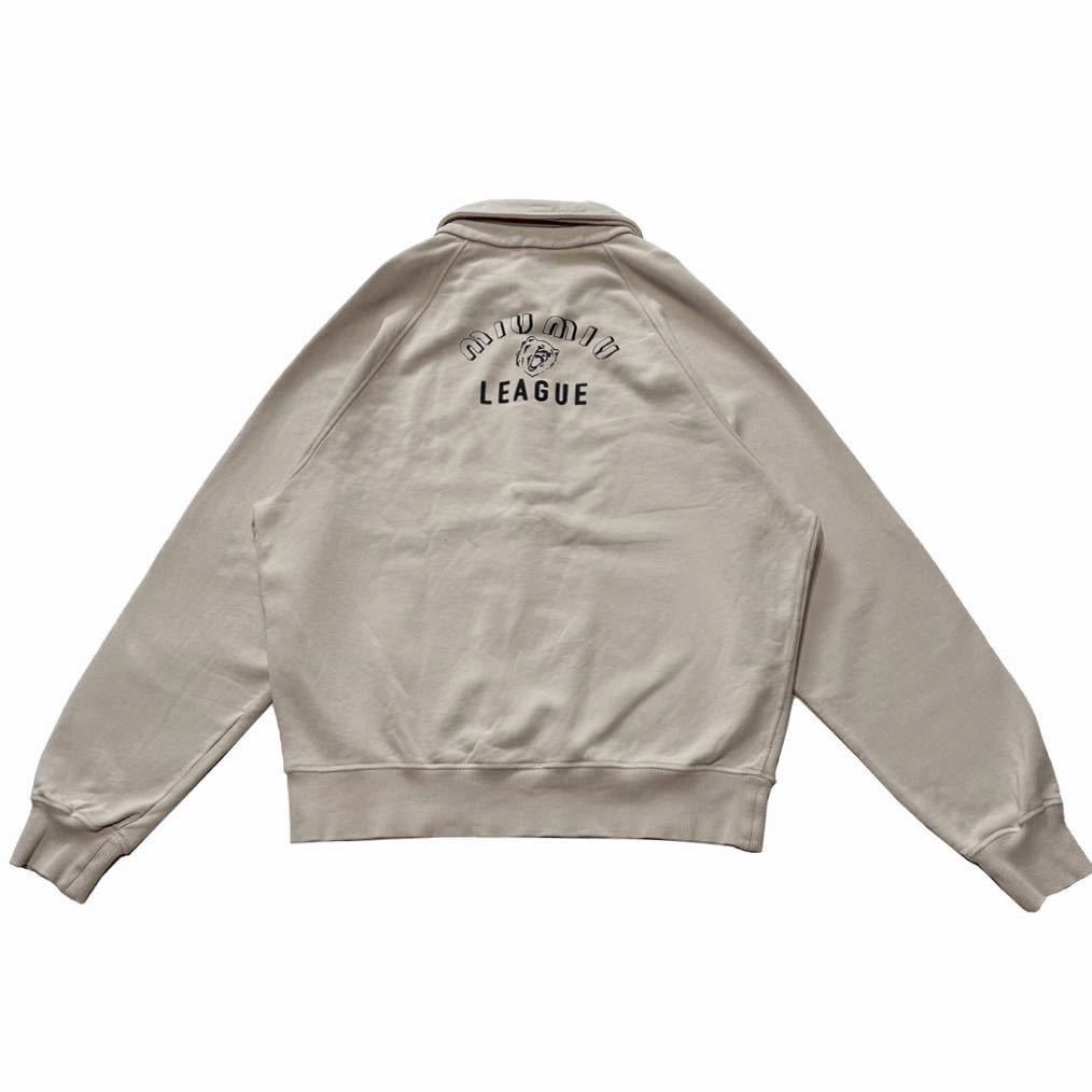 代購代標第一品牌－樂淘letao－21AW miu miu ミュウミュウ オーバーサイズ コットン フリース ポロシャツ スウェット ハーフ トレーナー メンズ 襟付 パーカー プラダ