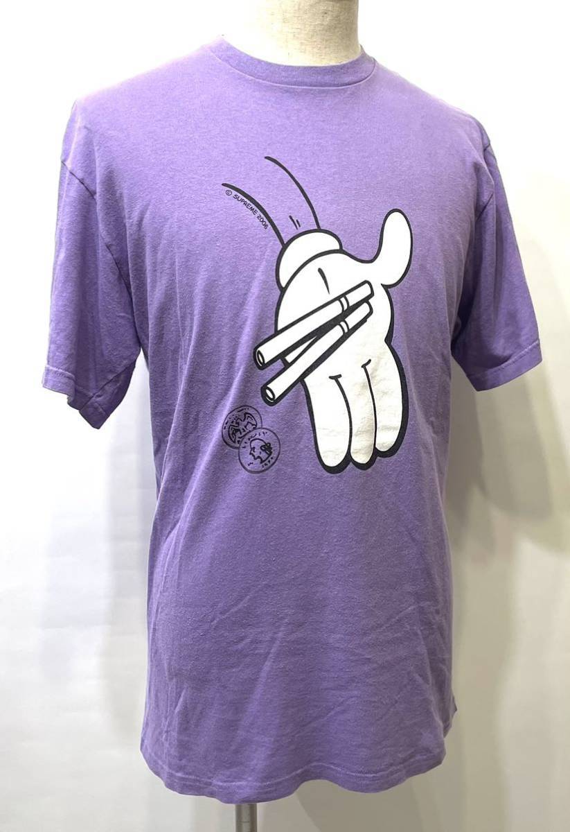 代購代標第一品牌－樂淘letao－Supreme 06ss 初期 Mickey Loosies Tee シュプリーム 半袖コットン Tシャツ ミッキーマウス ミッキーハンド タバコ 煙草 ...