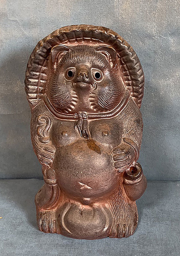 Yahoo!オークション - 【Y66】備前焼/狸/たぬき/置物/高さ26㎝