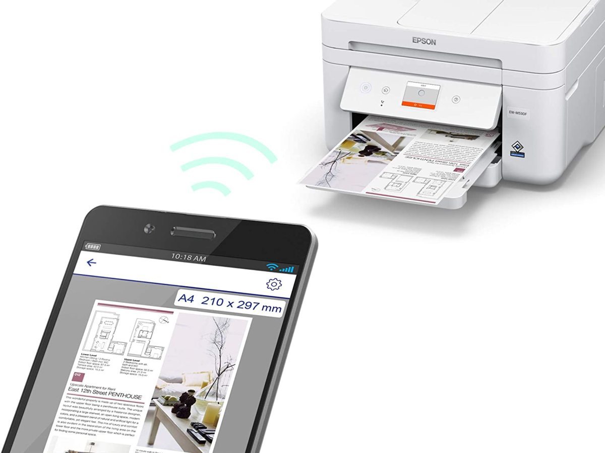 代購代標第一品牌－樂淘letao－ EPSON EW-M530F A4インクジェットFAX複合機 (プリント/コピー/スキャナ/ファクス) 新品・純正セットアップインク付属・メーカー保証付