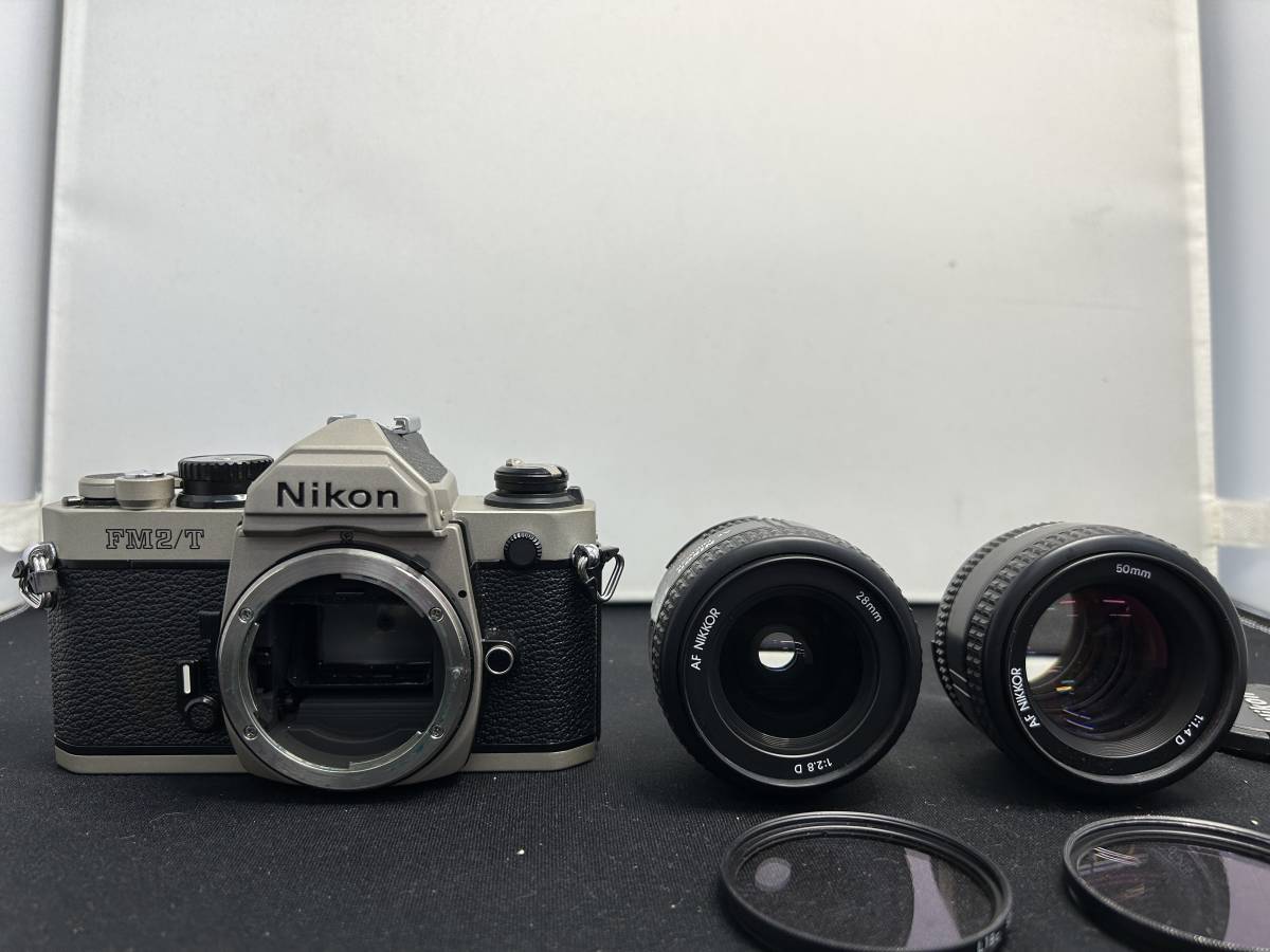 Nikon Fm2 Tボディー Afnikkor28mm 1 2 8d Afnikkor50mm 1 1 4d レンズ ジャンク ニコン
