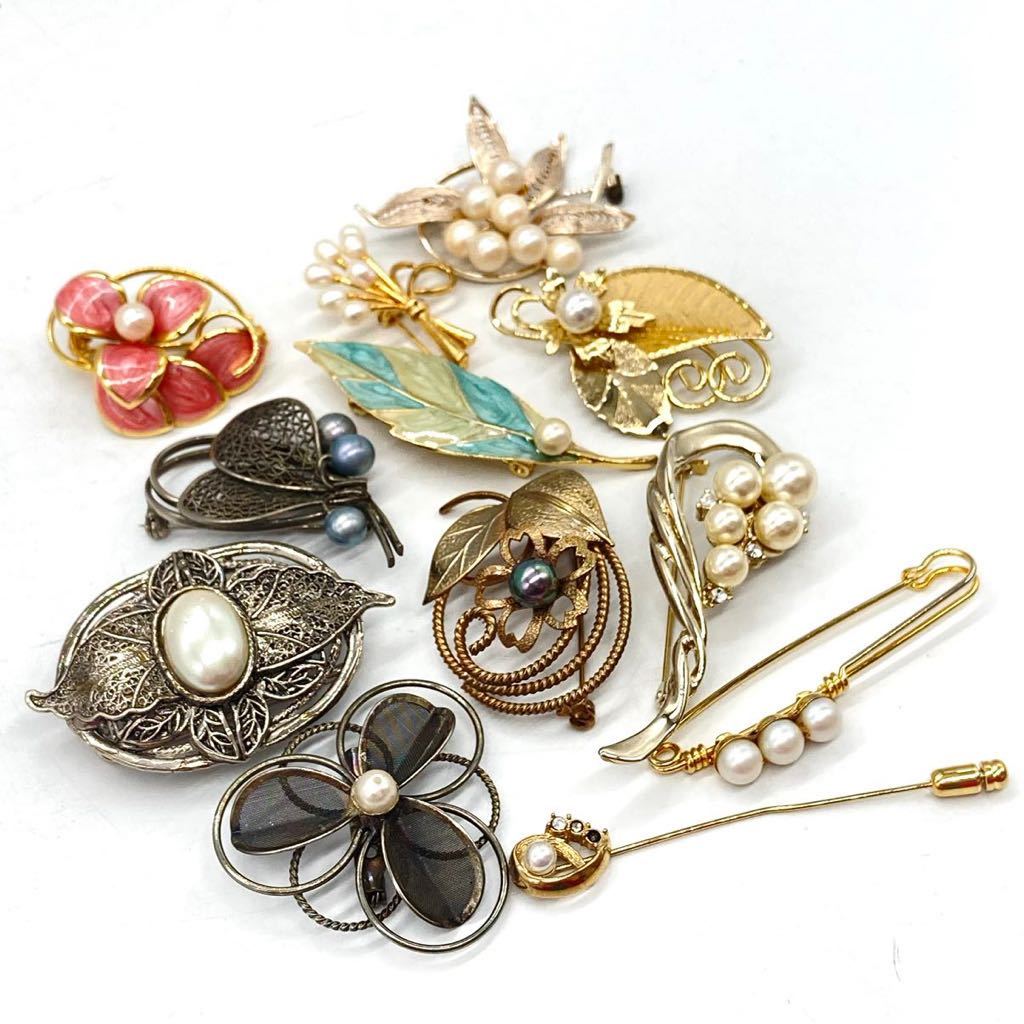 パールブローチ27点おまとめ u約242g パール 真珠 アコヤ 貝パール 淡水 Pearl broach アクセサリー accessory シルバー silver CE0(真珠)｜売買された ...