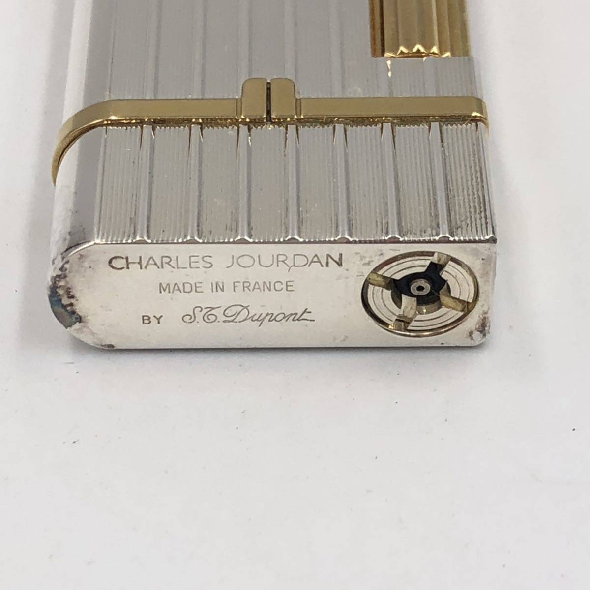 7 12ak E65 シャルルジョンダン×s T Dupont ガスライター デュポン Charles Jourdan ブランド シルバー