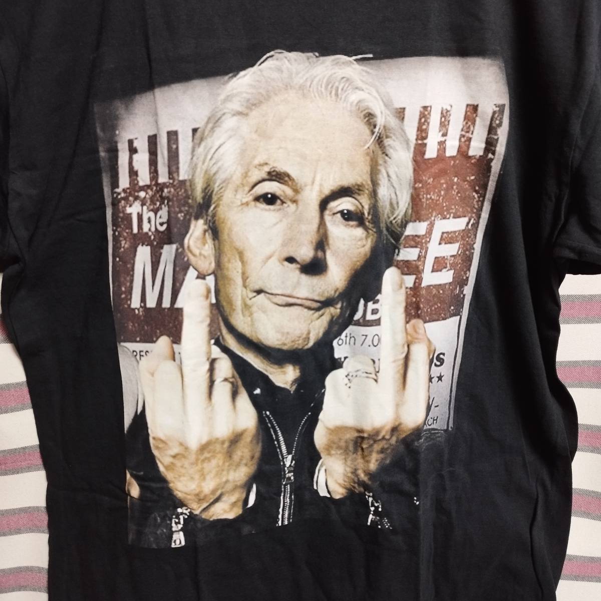 チャーリーワッツ追悼 バンドTシャツ 黒【XLサイズ】新品/送料 チャーリーワッツ追悼 バンドTシャツ 黒【XLサイズ】新品/送料