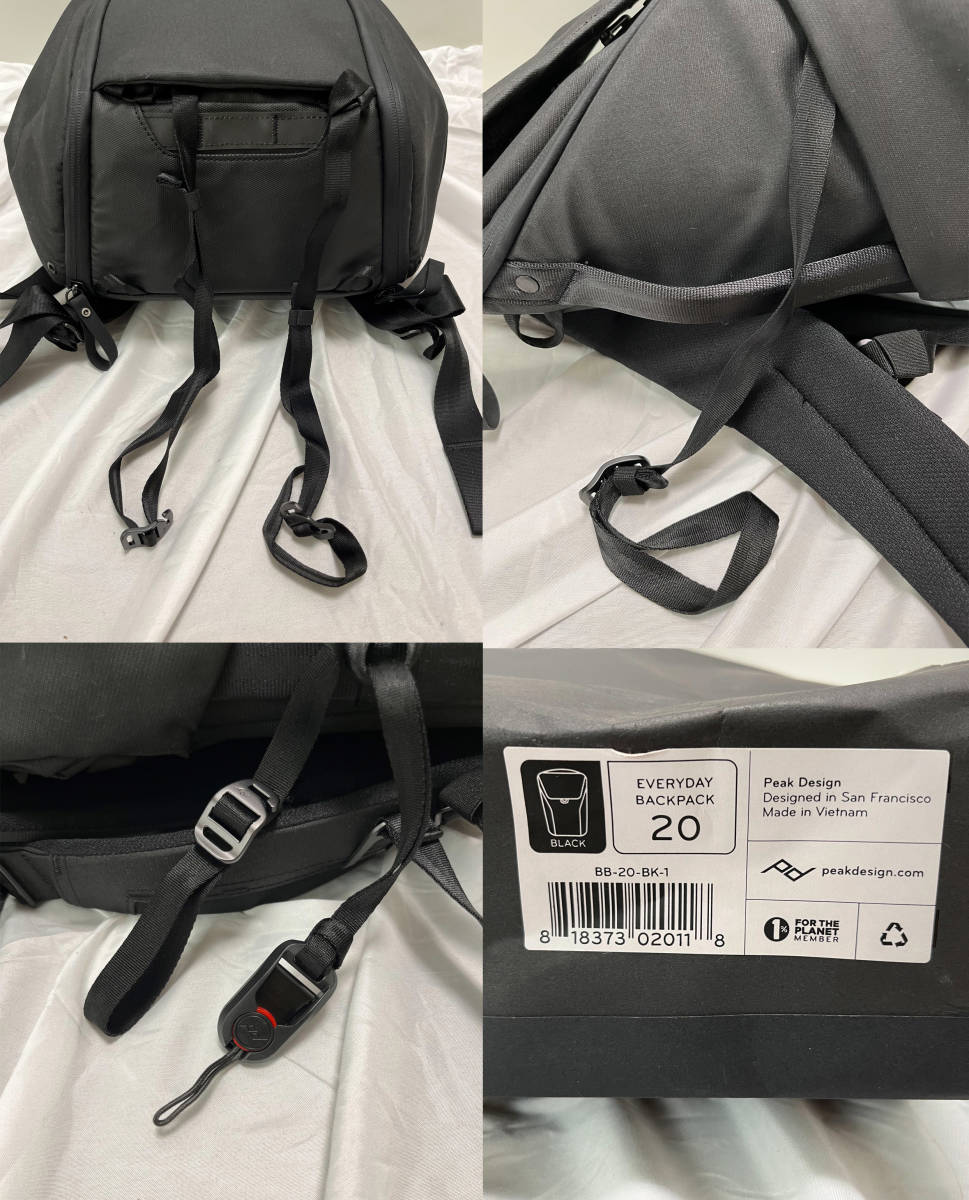 代購代標第一品牌－樂淘letao－Peak Design ピークデザイン エブリデイバックパック 20L (ジェットブラック） BB-20-BK-1 中古