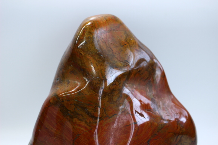 Yahoo!オークション - e162 希少品 新潟県 佐渡 赤玉石 磨き仕上 ジャ...