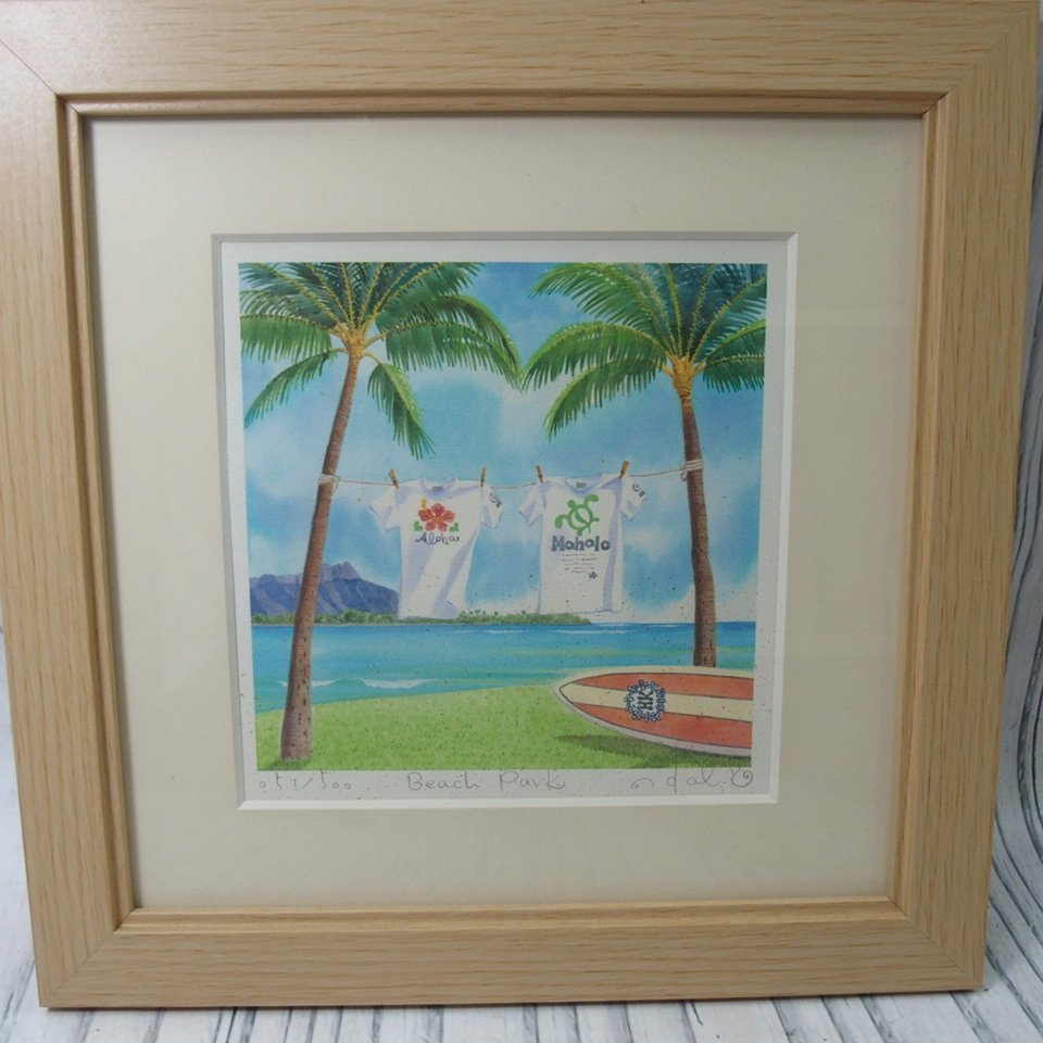 Yahoo!オークション - m002 URA【12 栗乃木ハルミ 版画 【Beach Park】...