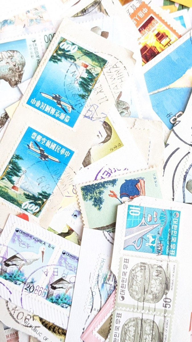 Yahoo!オークション - 8 海外切手 中国 韓国 モンゴルなど 約510g アジ...