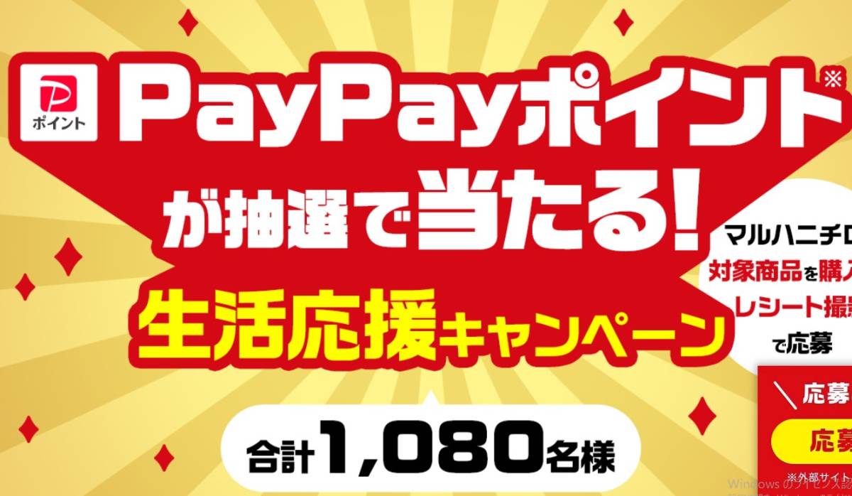レシート懸賞応募 ペイペイポイント20000ポイント 10000ポイント当たる PayPayポイントが抽選 当たる生活応援キャンペーン マルハニチロ(食品のパッケージ)｜売買されたオークション ...