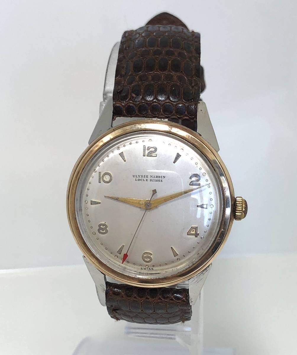 時計 WH-9811 ULYSSE NARDIN ユリス ナルダン LOCLE SUISSE ラウンドコンビ シルバー トビアラビア 稼働品(ユリス ナルダン)｜売買されたオークション情報 ...