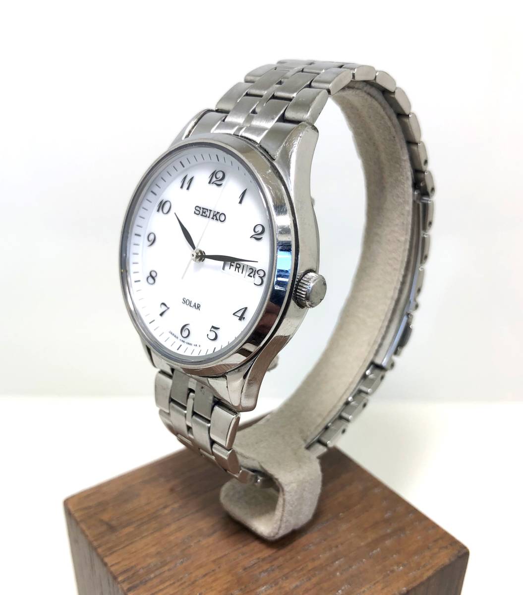 代購代標第一品牌－樂淘letao－時計(サ60)『WH-9910』★SEIKO(セイコー)★V158-0AW0★SOLARデイデイト★WAR/DD★稼働品★