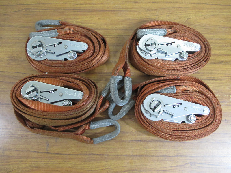 Yahoo!オークション - 【Y10/S】トラスコ ラッシングベルト 荷締機 4点...