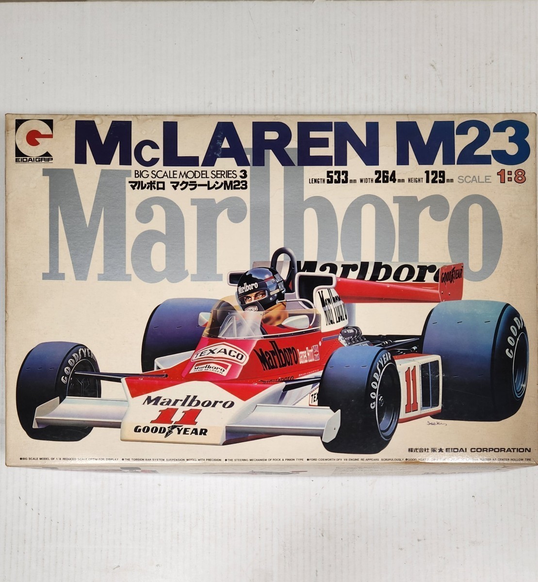 代購代標第一品牌－樂淘letao－エーダイグリップ 永大 1/8 未組立 マルボロ マクラーレン M23 (ビッグスケールモデルシリーズNO.3)