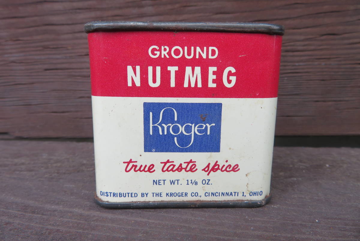 Yahoo!オークション - Kroger GROUND NUTMEG スパイス缶 ヴィンテージ ...
