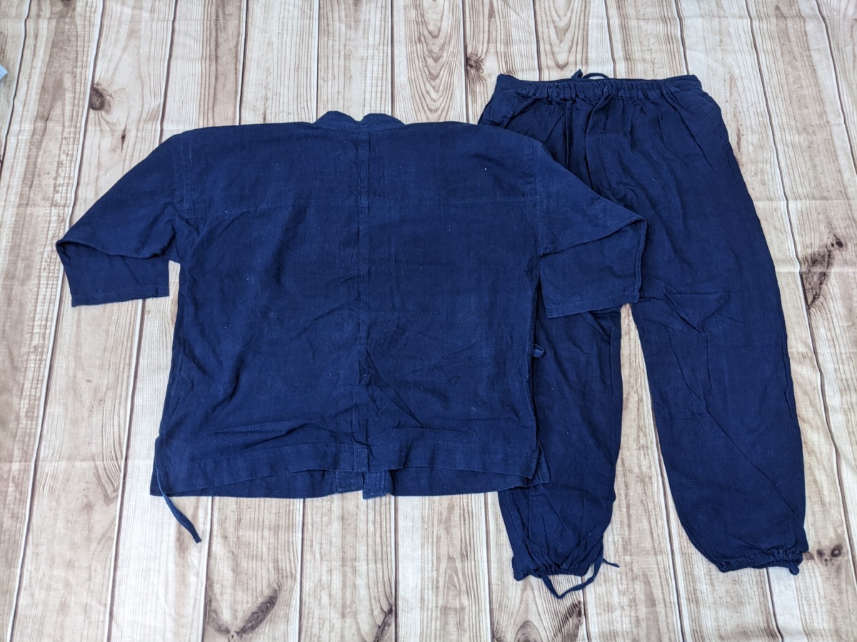 Yahoo!オークション - 6．作務衣 妙心寺大法院 昭和レトロ インディゴ...