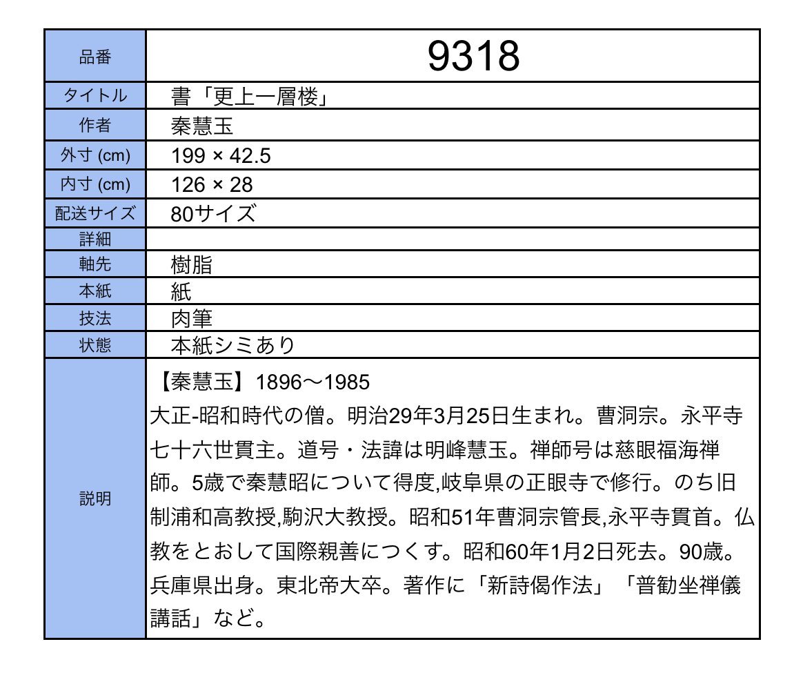 Yahoo!オークション - 【模写】吉】9318 秦慧玉 書「更上一層楼」 曹洞...
