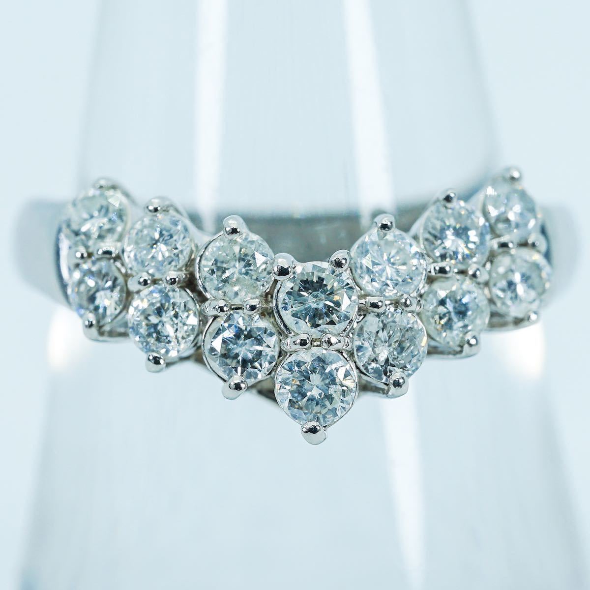 Yahoo!オークション - 1円スタ【0.75ct】PT900 4.2g ♯12.5 プラチナ ...