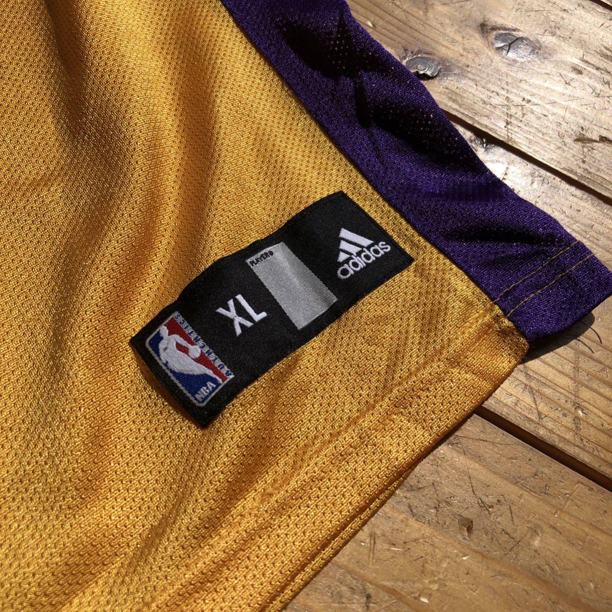 USA 古着 adidas NBA アディダス ユニフォーム ゲームシャツ メンズ XL バスケ LAKERS レイカーズ BRYANT コービーブライアント 24 T1957(タンクトップ ...