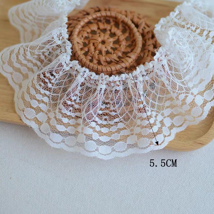 Yahoo!オークション - B99 波柄フリルモカレース手芸用品