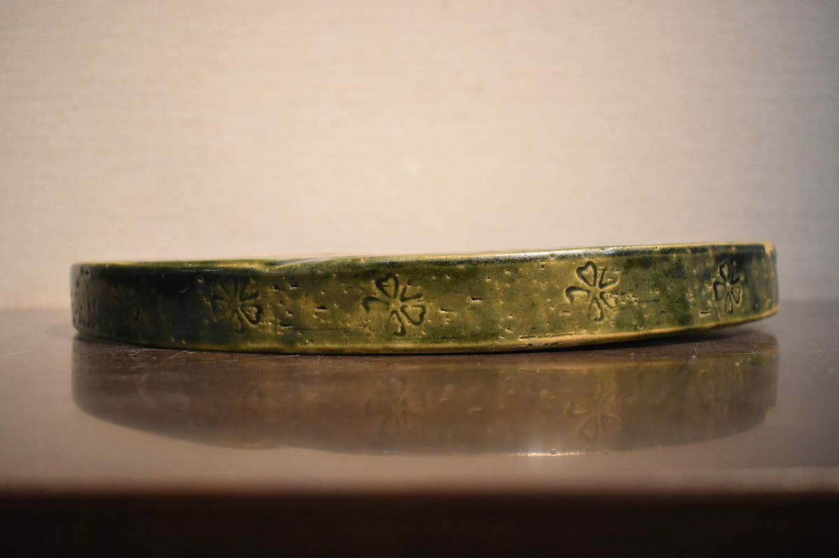 Yahoo!オークション - 【GE】Y89【コレクター所蔵品】桃山織部釜敷 /日...