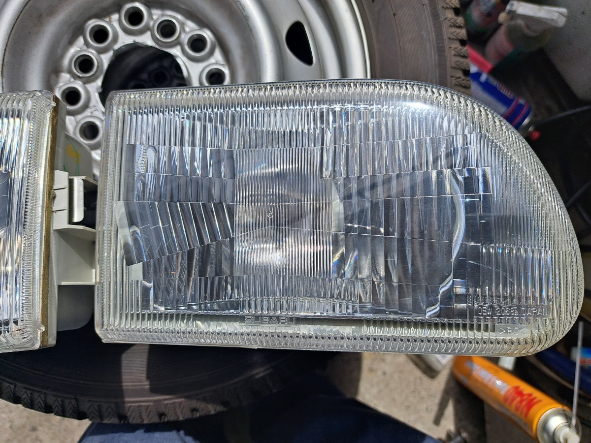 代購代標第一品牌－樂淘letao－スバル サンバー KS KV ドミンゴ FA ヘッドライト 左右セット 超美品