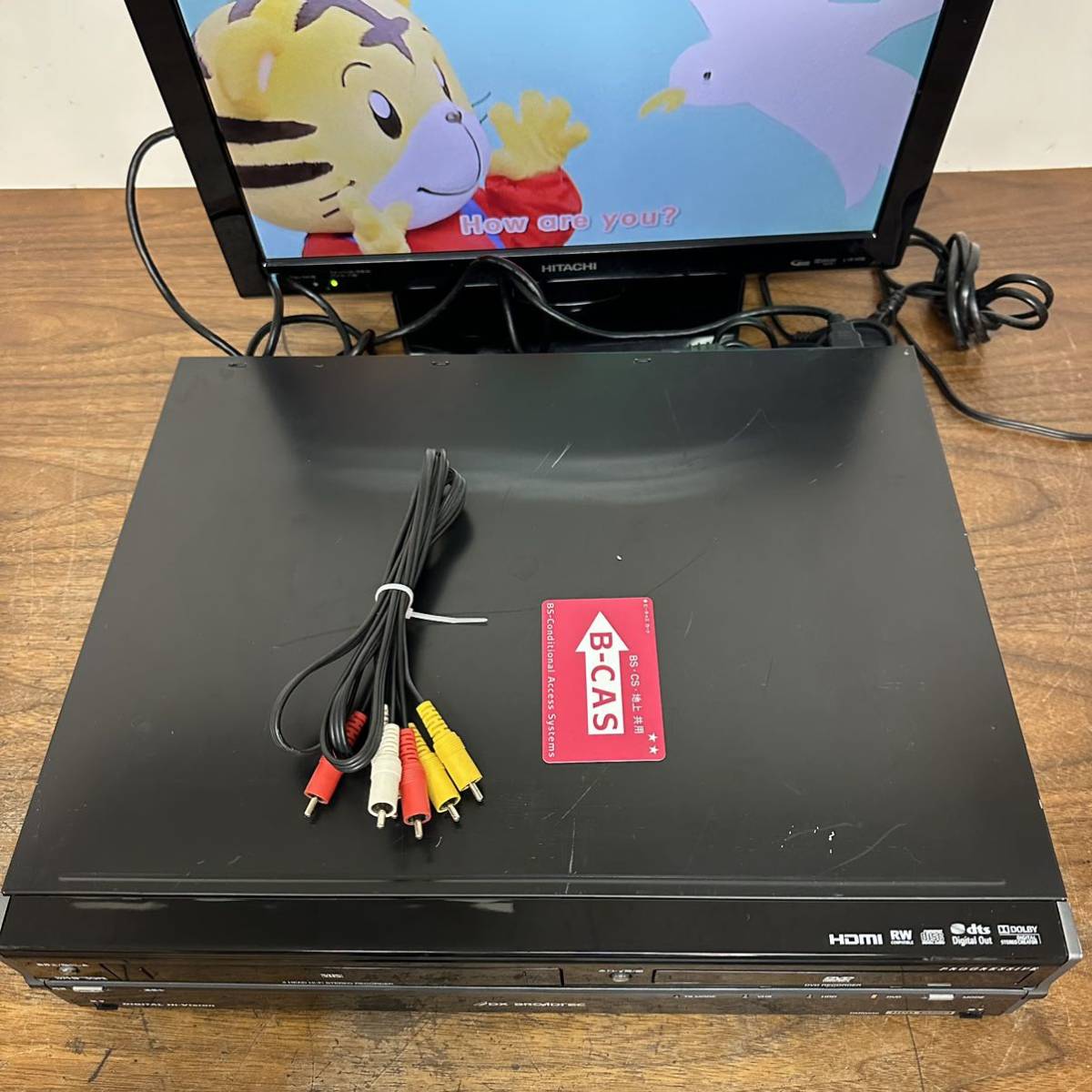 Yahoo!オークション - Y224 DXアンテナ VHS一体型 HDD搭載 ビデオ一体...