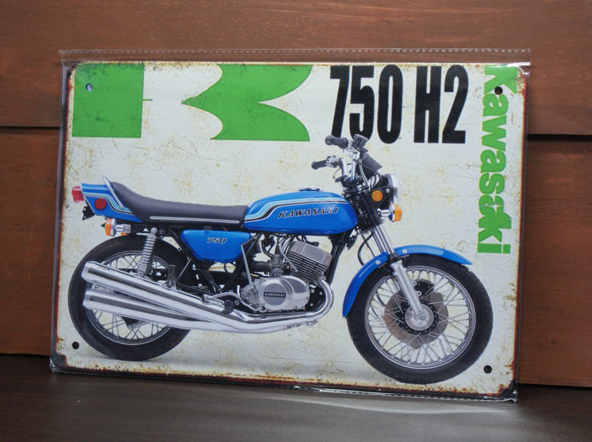 Yahoo!オークション - ブリキ看板 カワサキ マッハ 750SS KAWASAKI MAC...