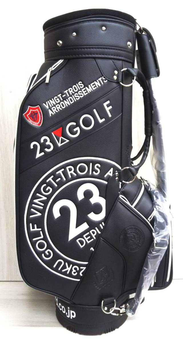 ① 23区GOLF キャディバッグ TOUR VINTAGE SIRIES ブラック BO1P NM-0861 005 サイズF 9.5型 5.0kg 参考価格59400円(キャディバッグ ...
