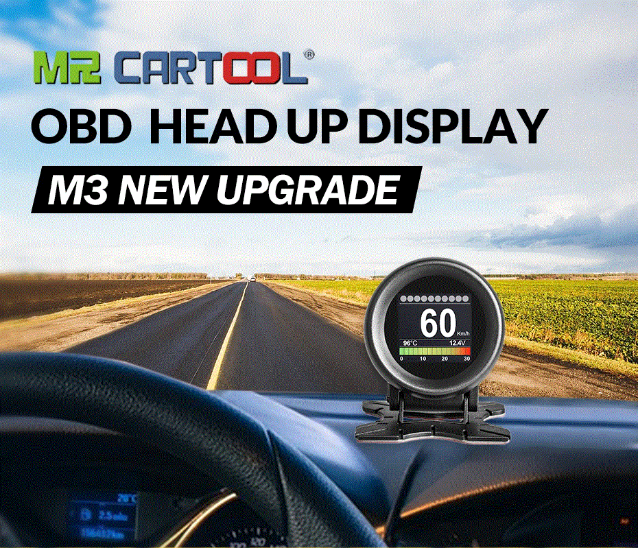 Yahoo!オークション - アップグレード版 MR CARTOOL M3 OBD2 HUD ディ...