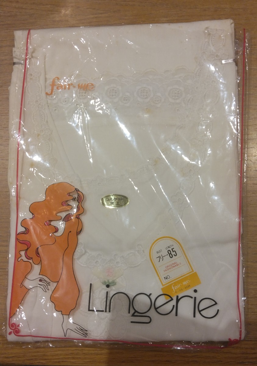 代購代標第一品牌－樂淘letao－《新品長期保管品》レディース ノースリーブ スリップ フリーサイズ ホワイト 肌着 インナー アンダーウェア 婦人物 c95/195