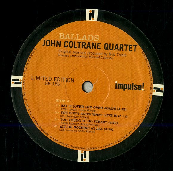 Yahoo!オークション - A00556290/LP/ジョン・コルトレーン・カルテット...