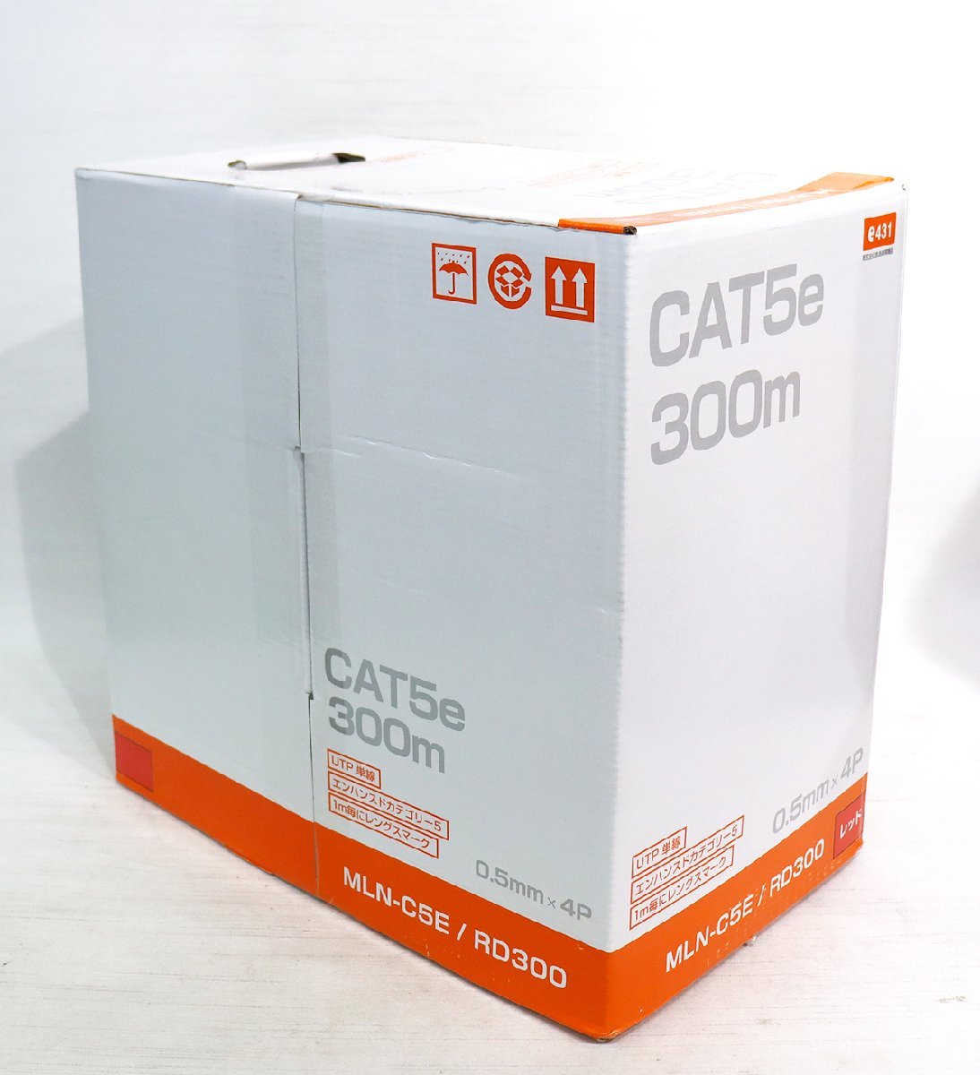 X02036 放送通信機器 e431 LANケーブル CAT5e 300m巻 MLN-C5E/RD300 レッド 0.5mm 4P 品(電線)｜売買されたオークション情報、yahooの商品情報 ...
