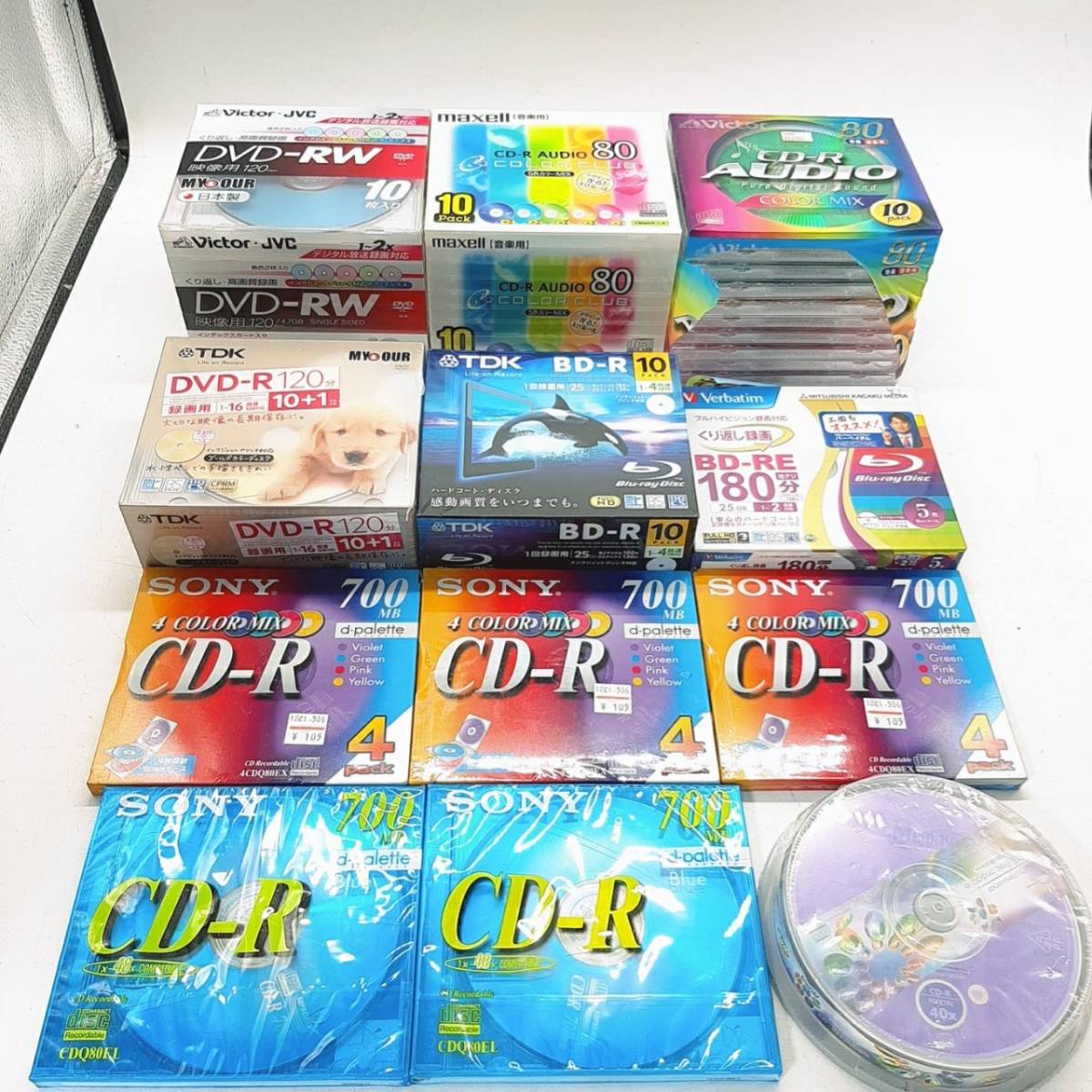 Yahoo!オークション - a222 未使用 CD-R DVD-R BD-R DVD-RW 記録媒体 ...