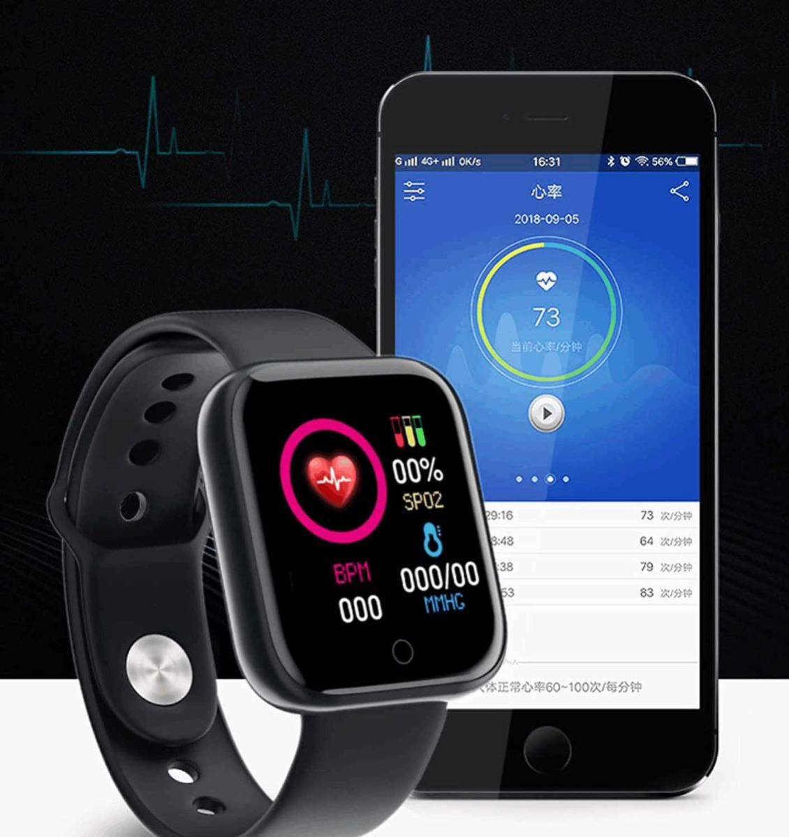 Yahoo!オークション - Y68スマートウォッチ ホワイト 白