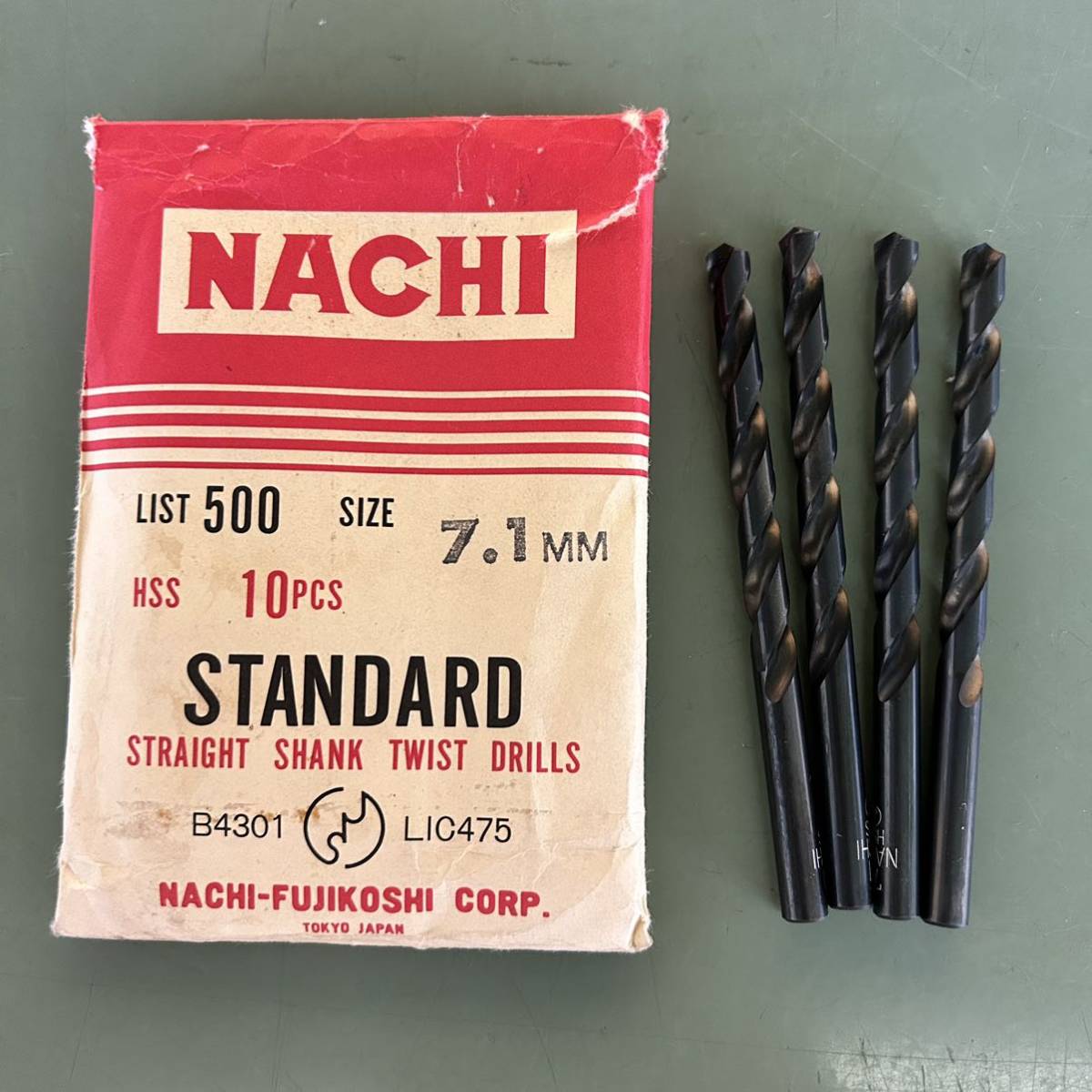 代購代標第一品牌－樂淘letao－100円〜★未使用★ NACHI ドリル 7.1mm 4本纏め売り list500 スタンダード ストレート シャンク ツイスト ドリル 工具用材料 パーツ