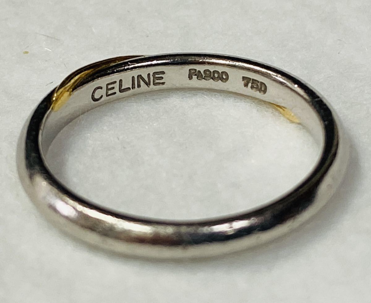 Yahoo!オークション - Ξ CELINE セリーヌ Pt900 / K18 プラチナ 18金 ...