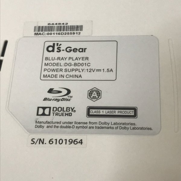 Yahoo!オークション - SALE中 ds-Gear ブルーレイ/DVDプレーヤー DG-B...
