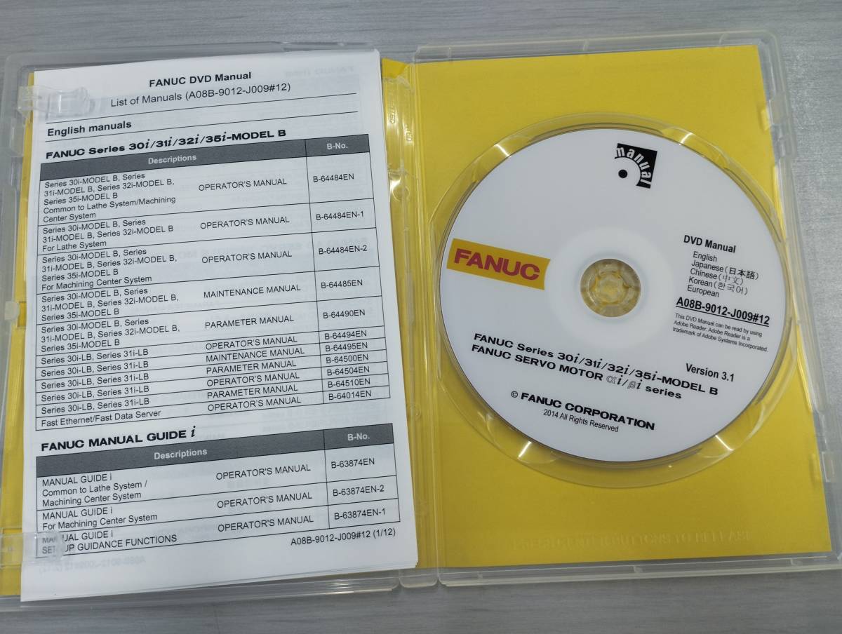 Yahoo!オークション - FANUC DVD Manual A08B-9012-J009#12