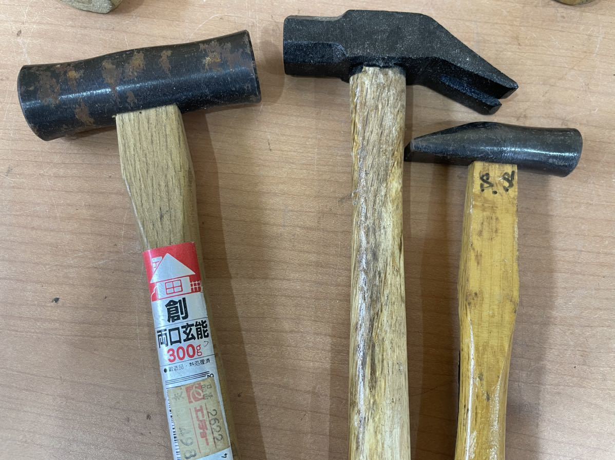 Yahoo!オークション - RM5058 大工道具 金づち ハンマー 玄能 金槌 9点...