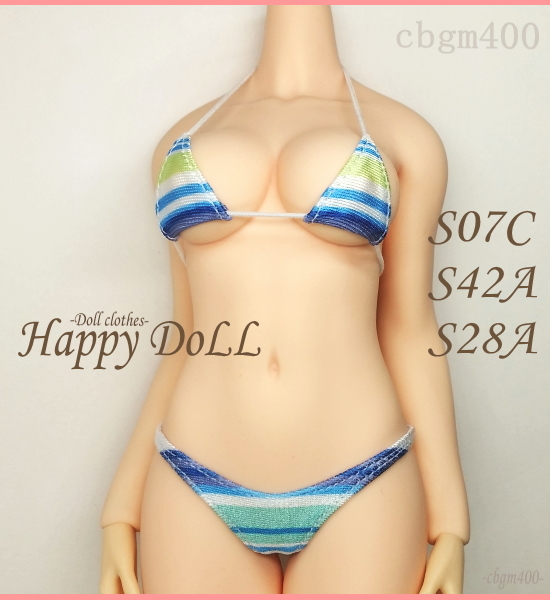 TBLeague Happy Doll S07C/S42A/S28A ブルー系ボーダー ビキニ 1/6 Phicen ファイセン(クールガール)｜売買されたオークション情報、yahooの商品 ...